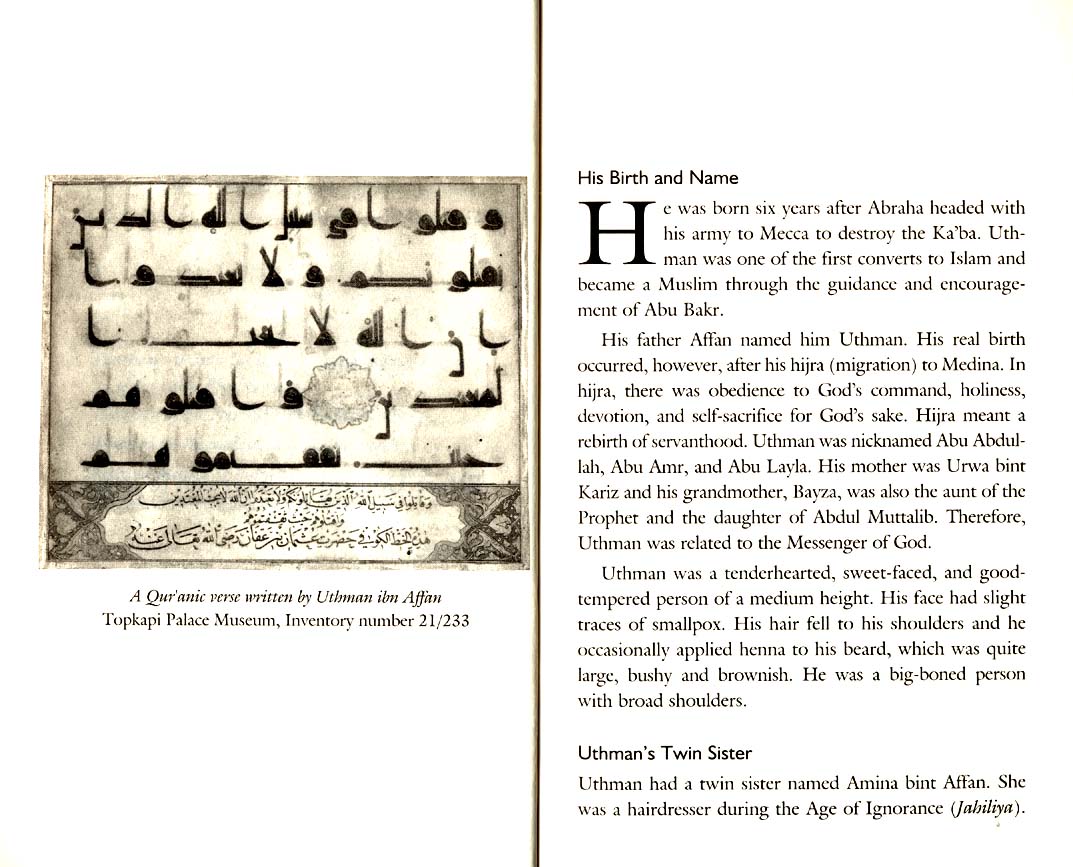Uthman Ibn Affan : Bearer of Two Pure Lights : Leading Companions of ...