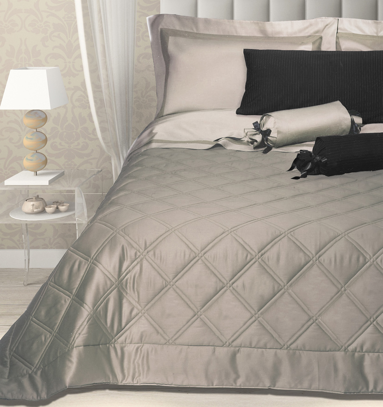 Dea Italian Custom-Made Coverlets | Aiko Luxury Linens