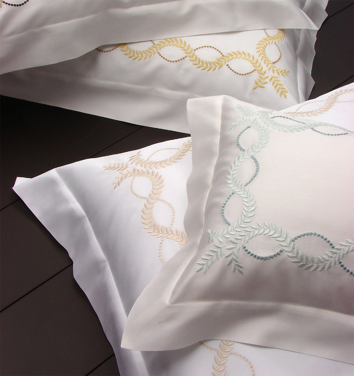 Dea Italian Embroidered Bed Sheet Sets | Aiko Luxury Linens