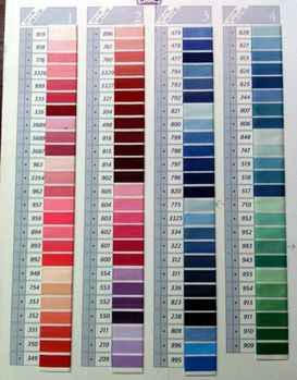 DMC Embroidery Floss Color Card | Aiko Luxury Linens