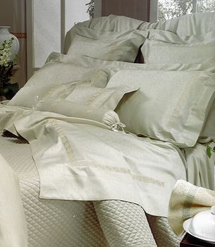 Greek Key Bedding Sheets Set | Aiko Luxury Linens