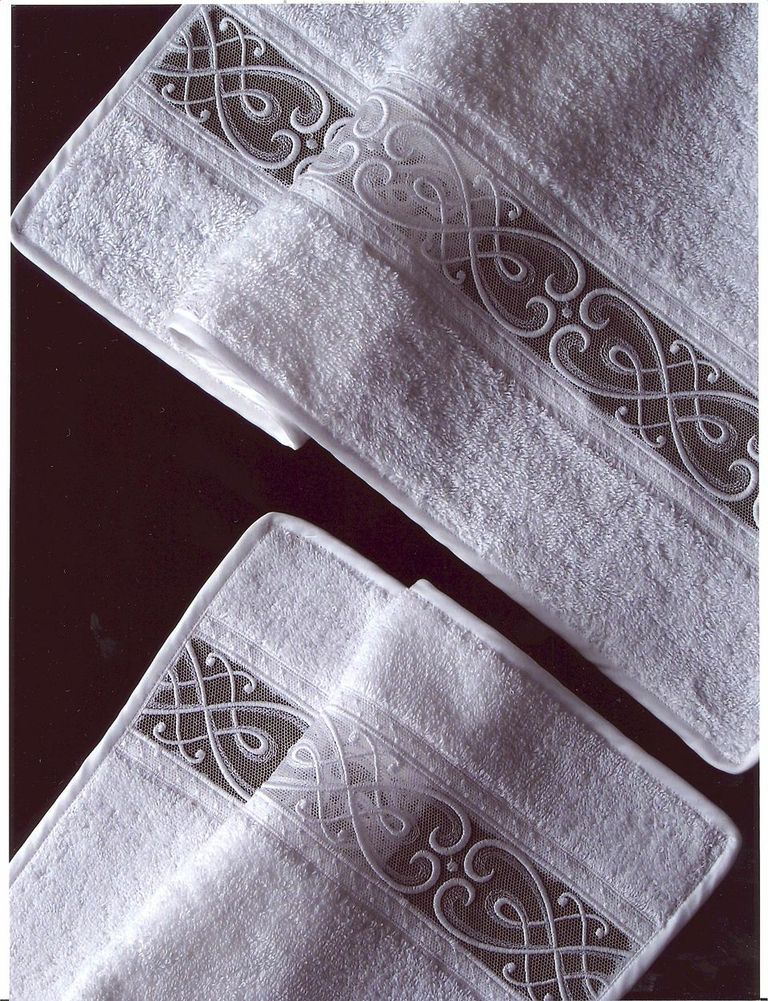 Lace Bath Towels | Lace Towels Set | Aiko Luxury Linens