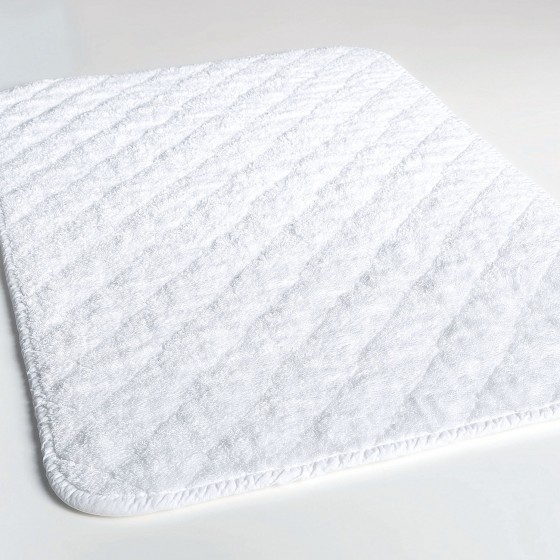 Long Double Loop Cotton Terry Bath Mat | Aiko Luxury Linens