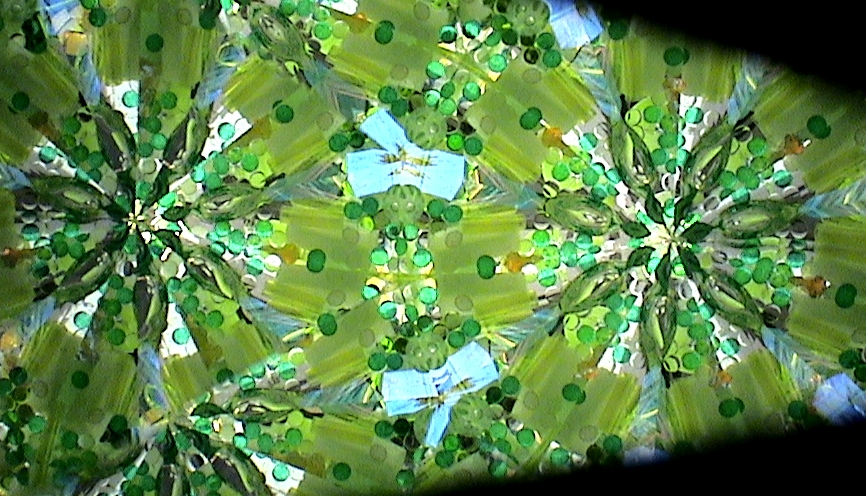 Handcrafted Green Stained Glass Kaleidoscope, "Margarita "By Artist Sue ...