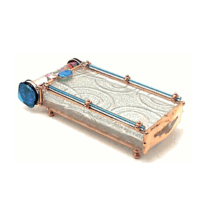 Handmade Stained Glass Kaleidoscopes "Sea Salt and Caramel" By Sue Rioux.