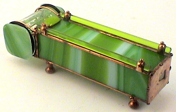 Stained Glass Kaleidoscope, "Peridot" 2020 By Artist Sue Rioux.