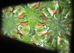 Stained Glass Kaleidoscope, "Peridot" 2020 By Artist Sue Rioux.