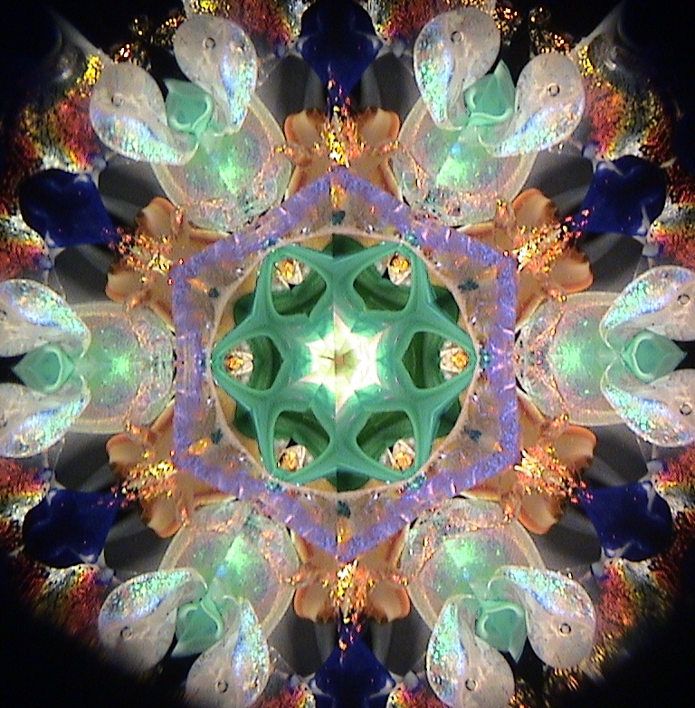 Stained Glass Kaleidoscopes "Reflection" In Cobalt Blue By Kaleidoscope ...