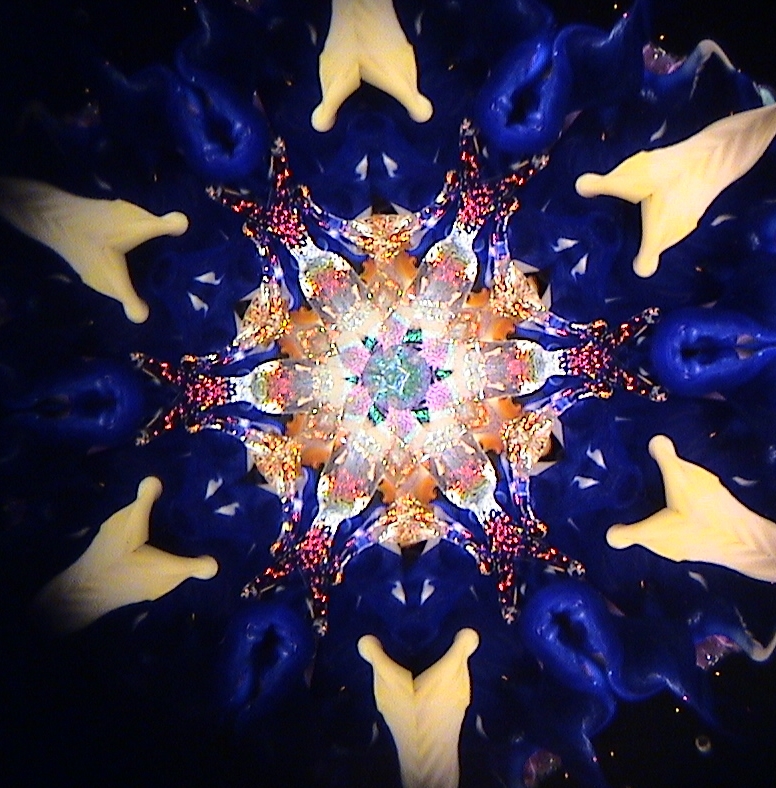 Stained Glass Kaleidoscopes "Reflection" In Cobalt Blue By Kaleidoscope ...