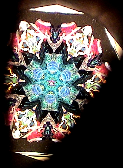 Wooden Kaleidoscope "Mandalious" By Shelley and Randy Knapp.