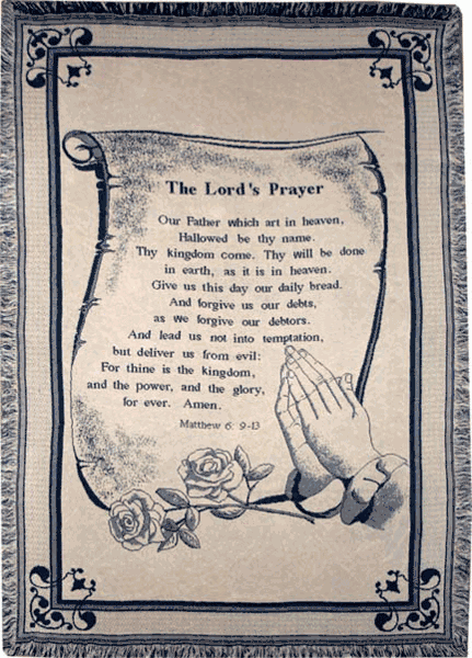 Our Lord's Prayer Throw Blanket