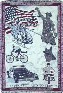 Police Department Custom Throw Blanket