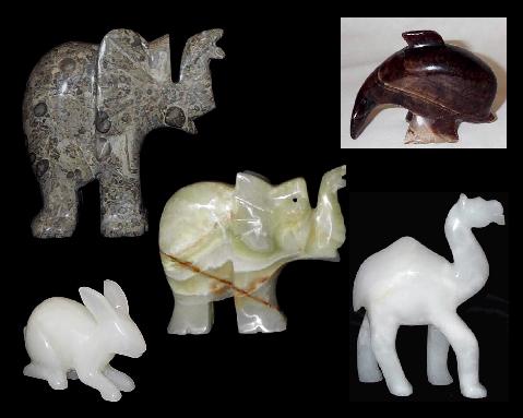 Closeout Sale - Hand Carved Stone Animals, Onyx & Marble Animal Figurines