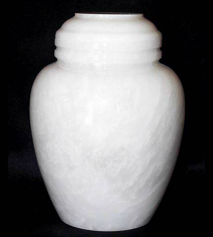 Decorative White Marble Storage Jar - 5 1/2 InchTall
