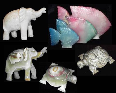 Carved Stone Animals, Onyx Animal Figurines, Marble & Stone Turtle ...