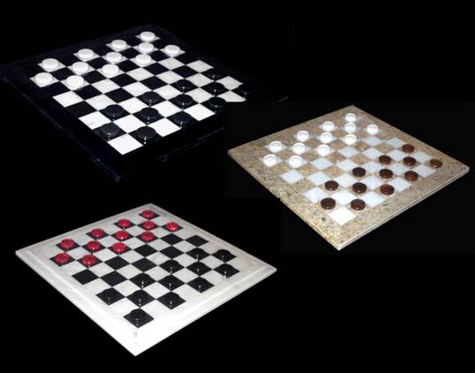 Marble Checkers Sets, Stone Checker Games, Quality Checker Board Sets