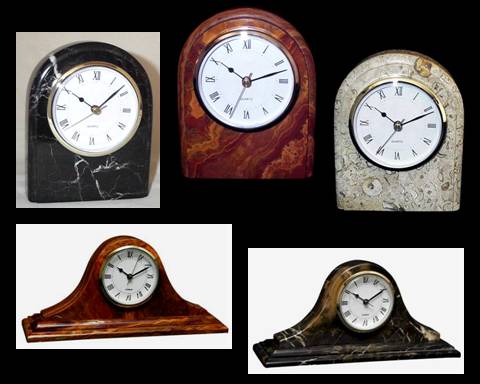Marble Desk Clocks, Decorative Onyx Stone Clocks