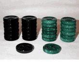 Stone Checker Pieces, Marble Backgammon Checkers Replacement Pieces