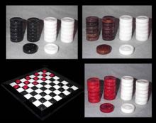 Stone Checker Pieces, Marble Backgammon Checkers Replacement Pieces
