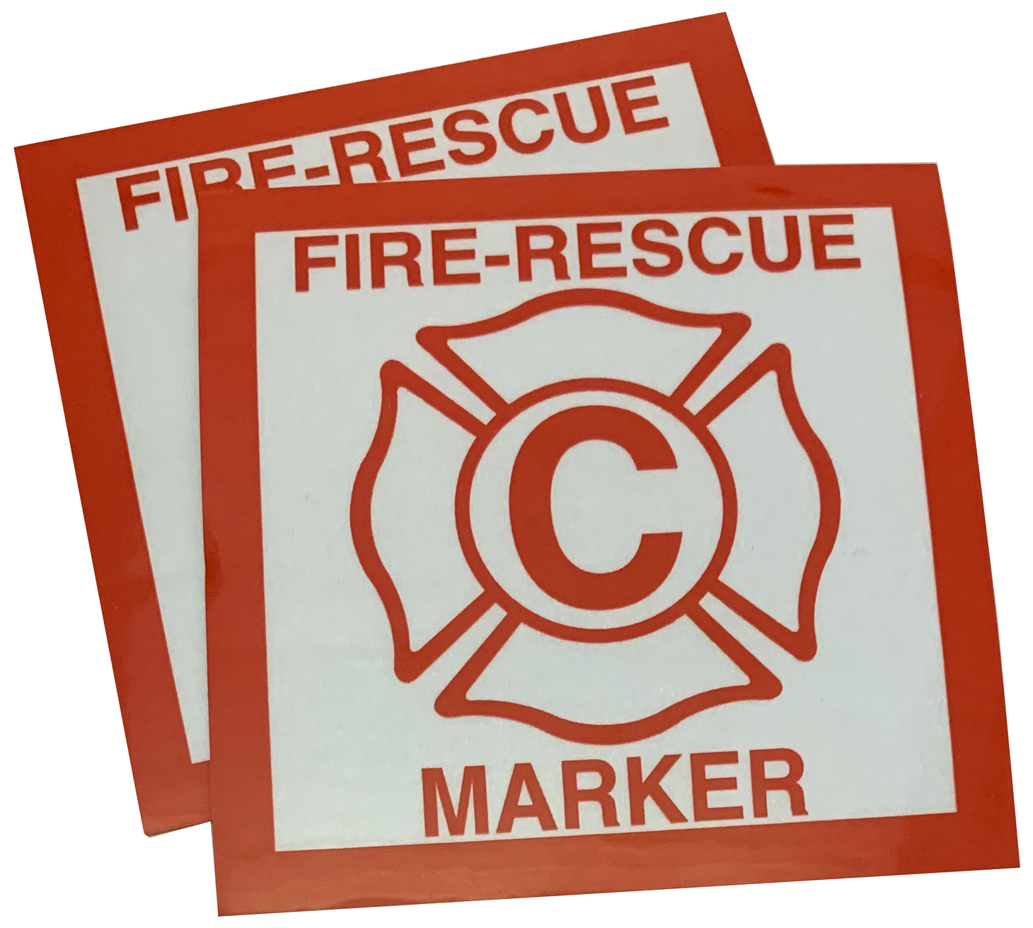 2 Pack Child Fire Rescue Marker Window Decals Alert Fireman of Children