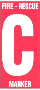 2 Pack Fire Rescue Marker Child Finder Decals for Outside Windows