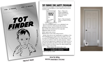 2 Pack Tot Finder Decals for Inside Door