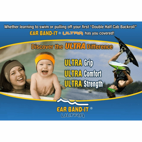 New & Improved - Ear Band-It Ultra Head Band w/Floatable Ear Plugs