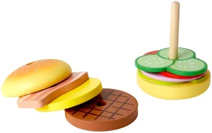 The Original Toy Company My Stacking Burger Wood Stacking Toy