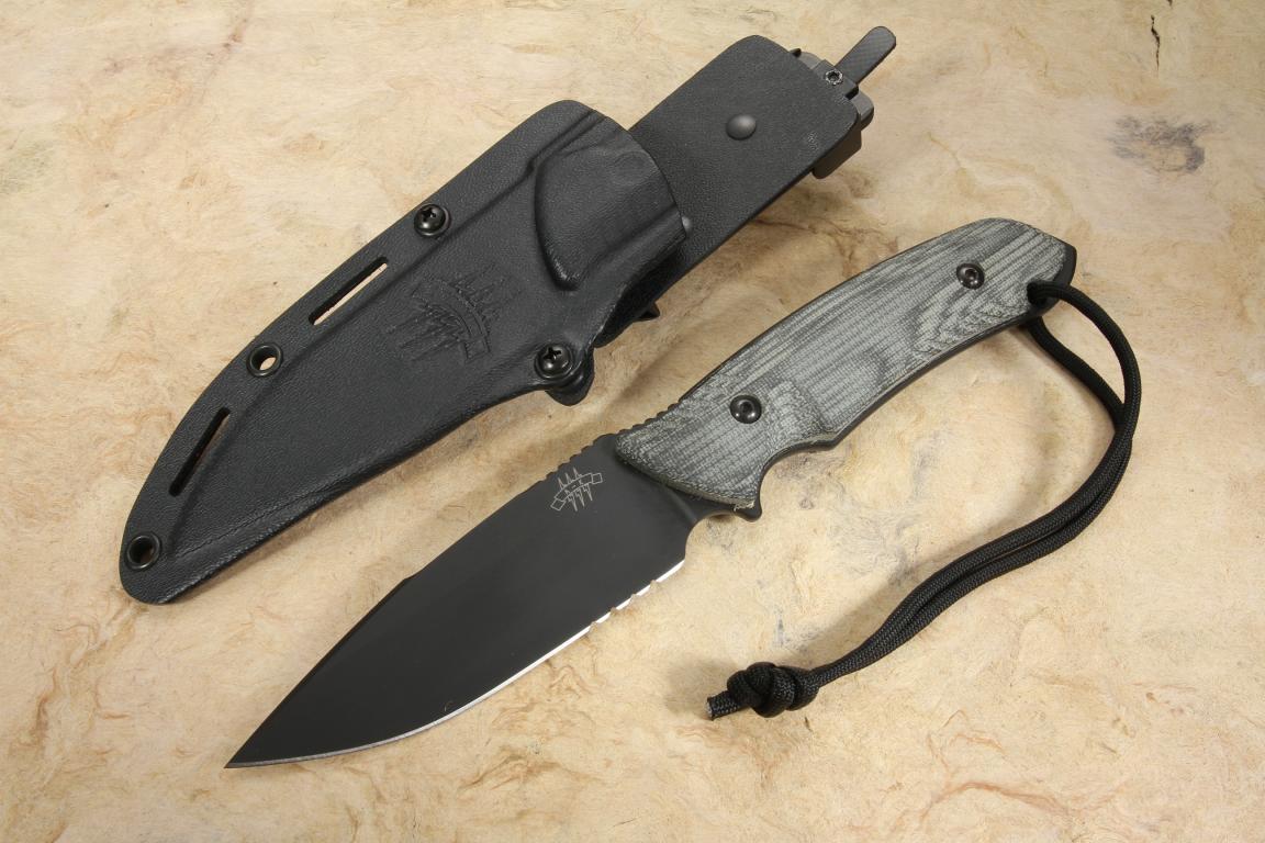 Attleboro Knife Tactical Fixed Blade, Black Sheath- Free Shipping
