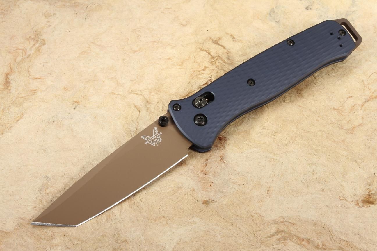 Benchmade Bailout 537FE-02 Crater Blue Handle & FDE Blade + Free Shipping