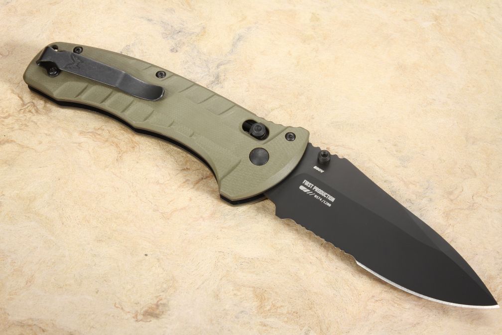 Benchmade Turret Black Serrated Blade Axis Lock - 980SBK + Free Shipping