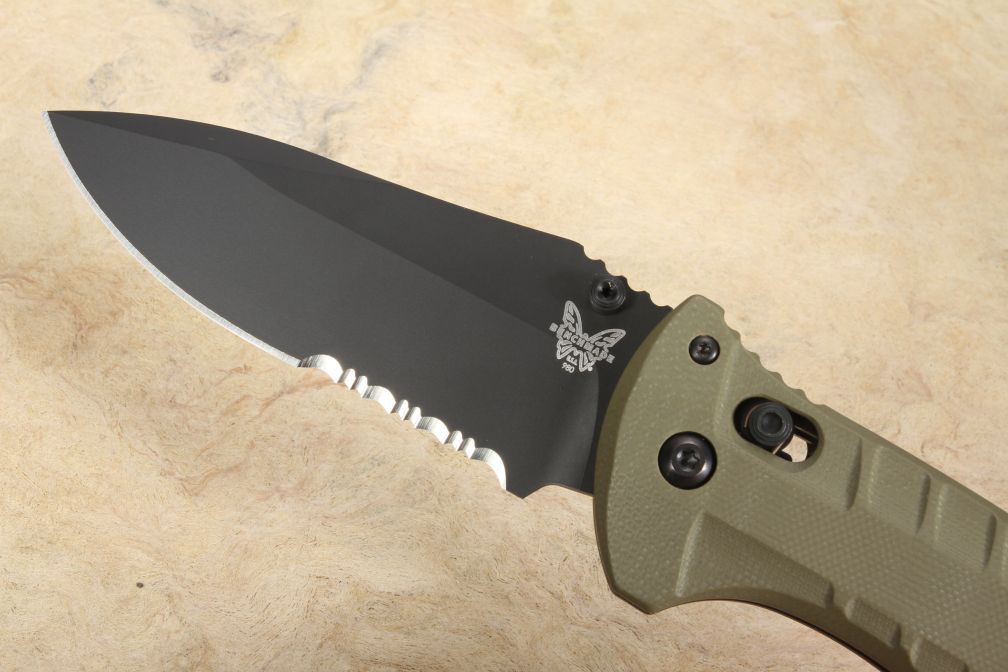 Benchmade Turret Black Serrated Blade Axis Lock - 980SBK + Free Shipping