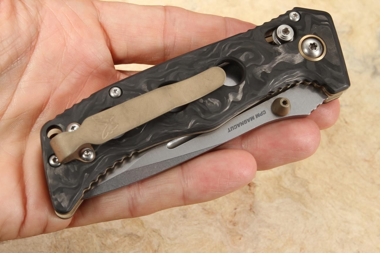 Benchmade Mini Adamas - MagnaCut & Marbled Carbon Fiber - Model 273-03 ...