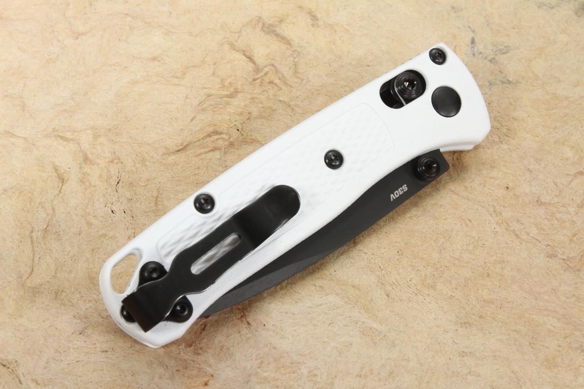 Benchmade Mini Bugout 533BK-1 White Handle Black Blade + Free Shipping