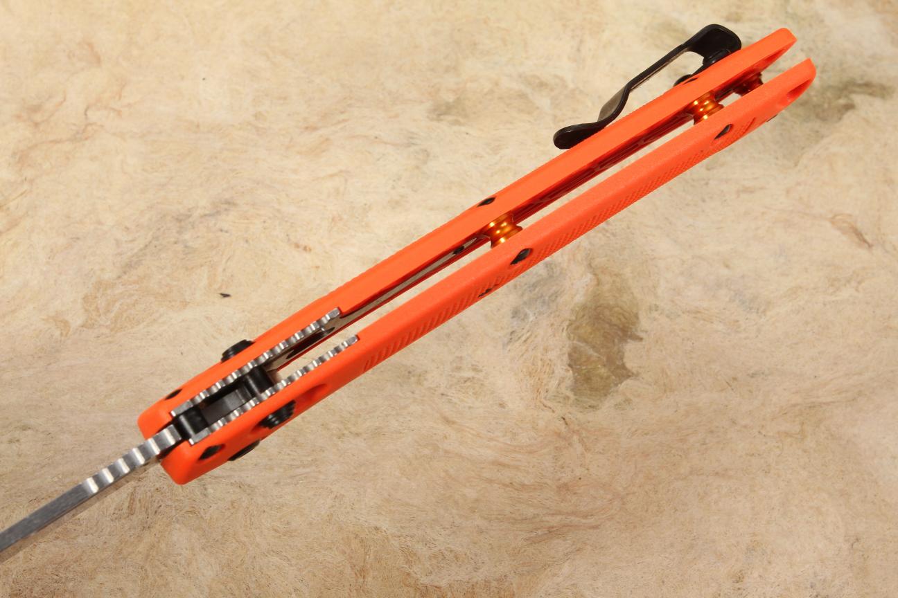 Benchmade 15535 Taggedout Orange Grivory - Axis Lock Folding Knife ...