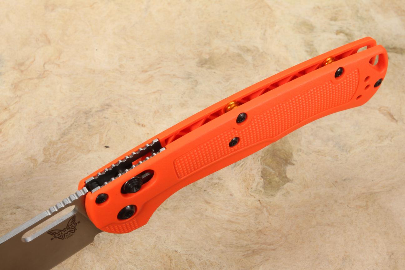 Benchmade 15535 Taggedout Orange Grivory - Axis Lock Folding Knife ...
