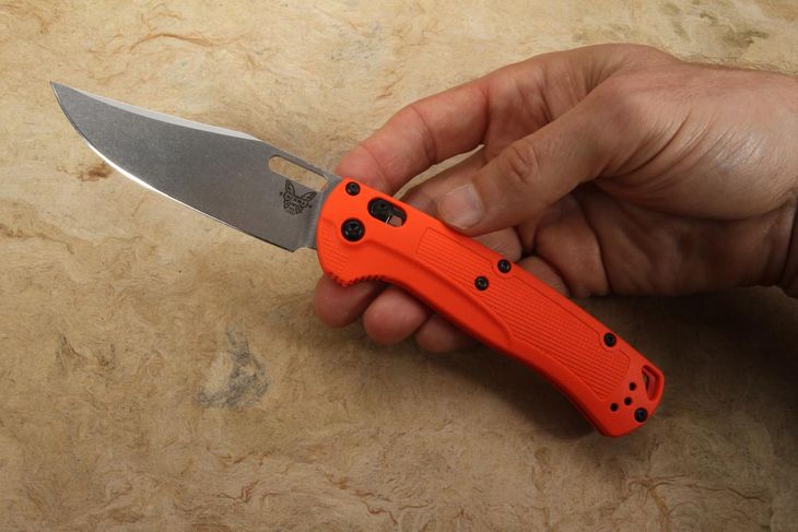 Benchmade 15535 Taggedout Orange Grivory - Axis Lock Folding Knife ...