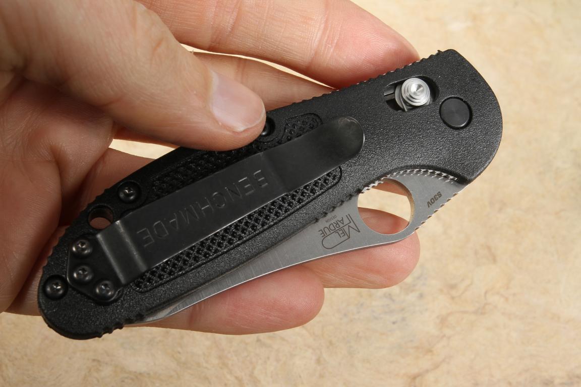 Benchmade Mini Griptilian 555 S30V Spyderco Hole