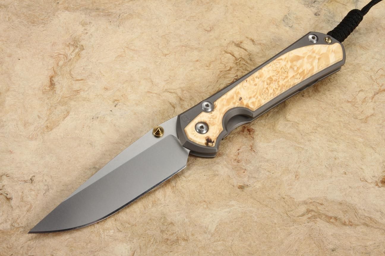 Chris Reeve Knives Large Sebenza 31 Box Elder Burl Inlay #10 + Free ...