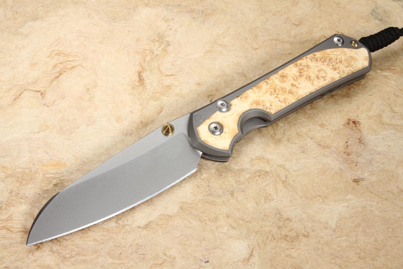 Chris Reeve Large Sebenza 31 Insingo Box Elder Burl Inlay #2 + Free ...