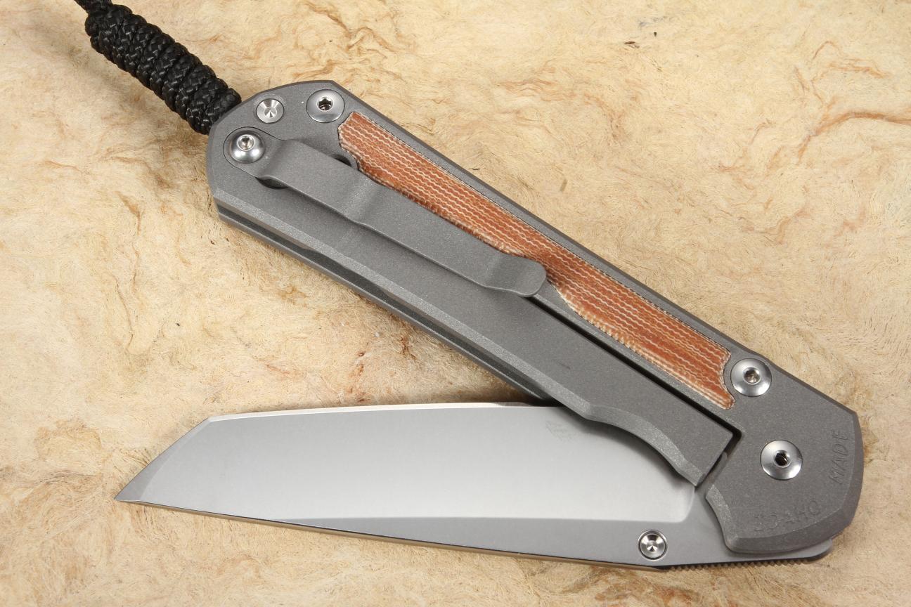 Chris Reeve Large Sebenza 31 Tanto Natural Canvas Micarta - MagnaCut ...
