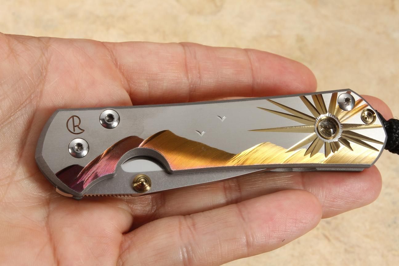 Chris Reeve Knives Small Sebenza 31 Morning Sun Folding Knife - Unique ...