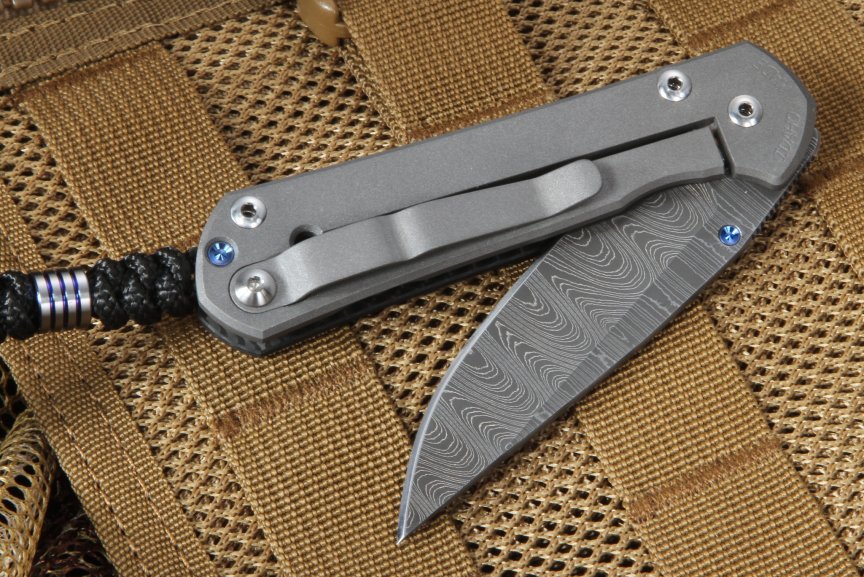 Chris Reeve Small Sebenza 21, Carbon/Damascus - Free Shipping