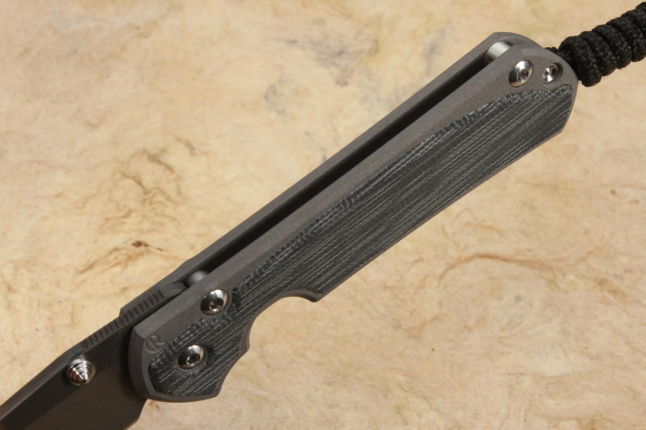 Small Sebenza 31 Black Micarta & Ladder Damascus + Free Shipping