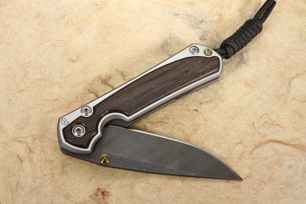 Small Sebenza 31 Bog Oak & Damascus - KnifeArt + Free Shipping