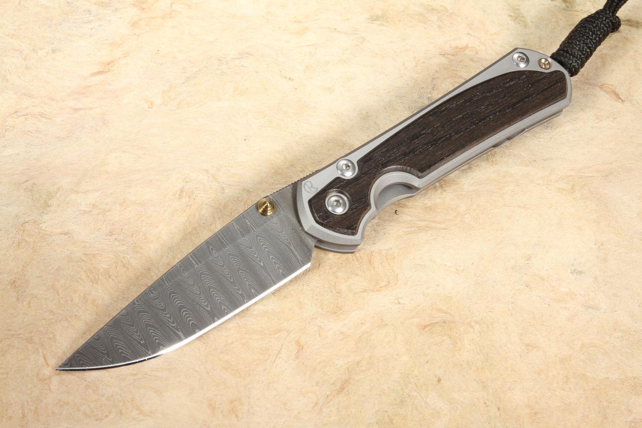 Chris Reeve Small Sebenza 31 Bog Oak & Ladder Damascus #10 + Free Shipping