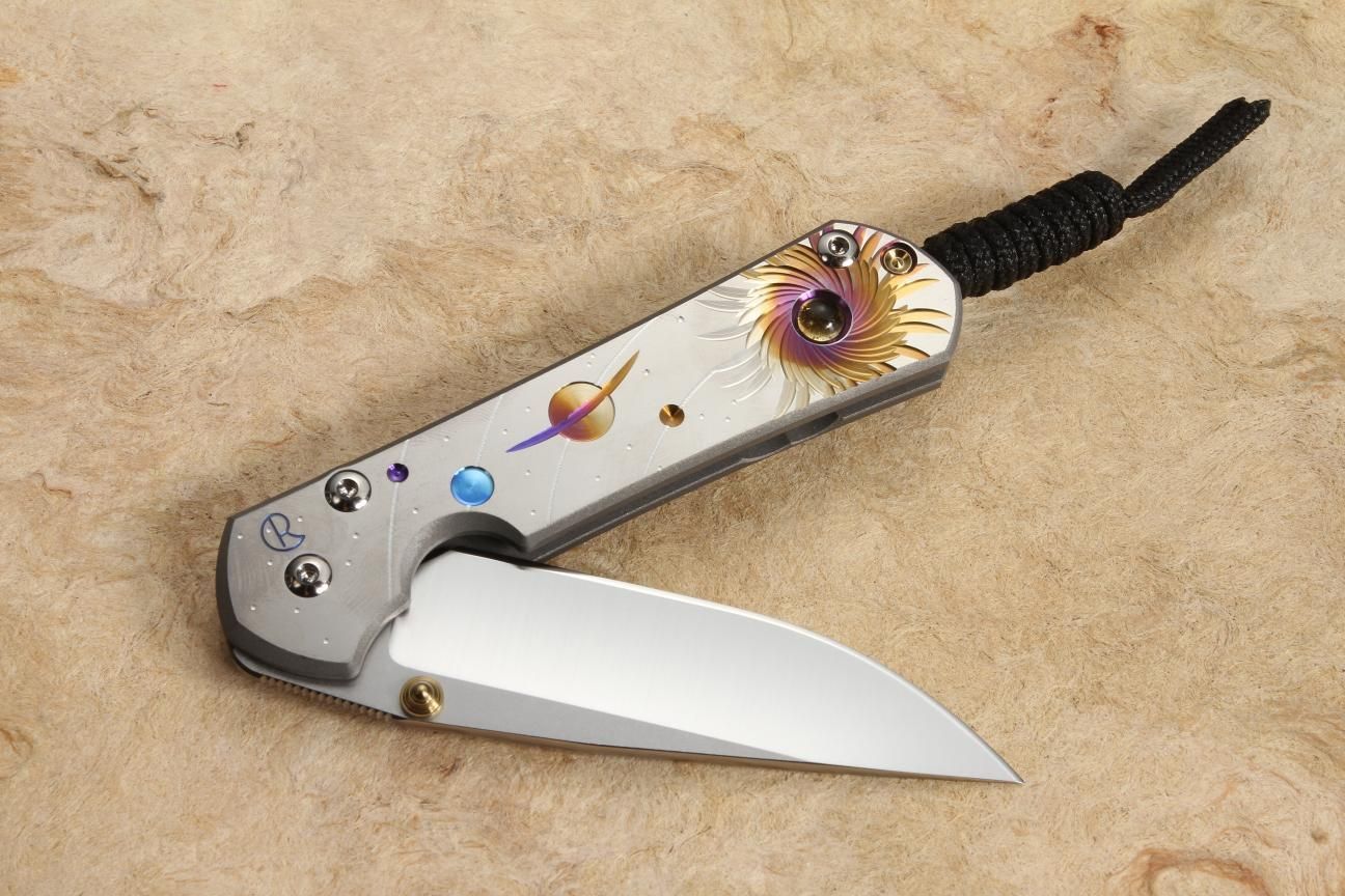Chris Reeve Small Sebenza 31 Unique Graphic - Solar System - Citrine ...