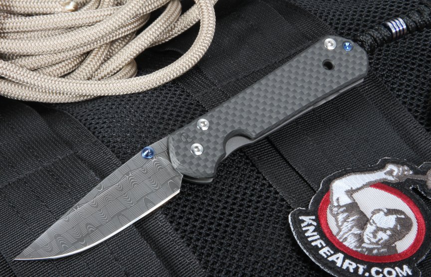 Chris Reeve Sebenza Carbon/Basket Weave Damascus - Free Shipping