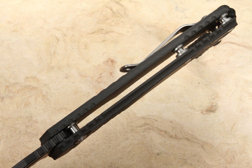 Freeman 451 Carbon Fiber Button Lock Flipper S45VN Steel + Free Shipping