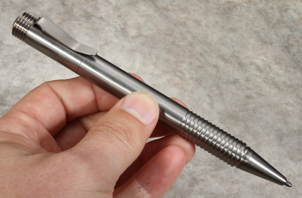 Matthew Martin Tactical Pen - Titanium with Cap - In Stock